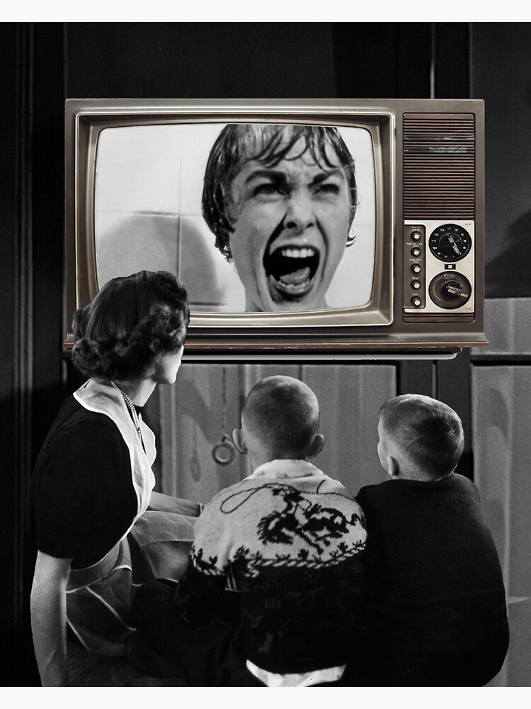"Watching Psycho" Sticker by yezalojo | Redbubble