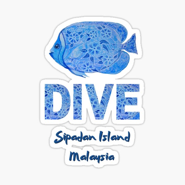 "Floral Batik - Dive Sipadan Island Malaysia!" Sticker for Sale by ...