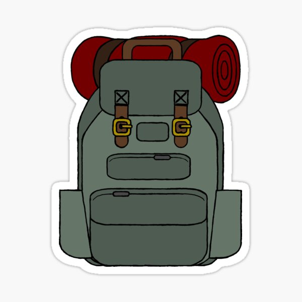 "Backpacking" Sticker for Sale by johnnybside | Redbubble