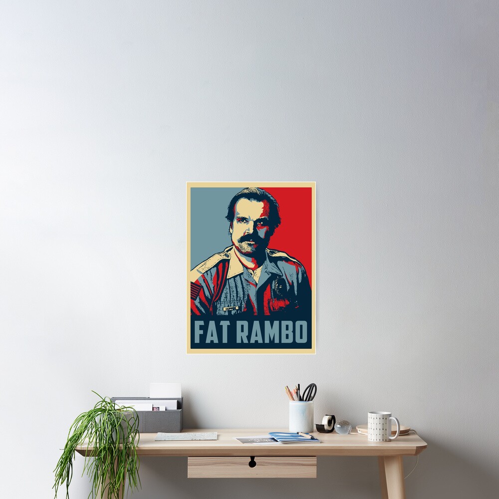 "Fat Rambo" Poster for Sale by VanHand | Redbubble