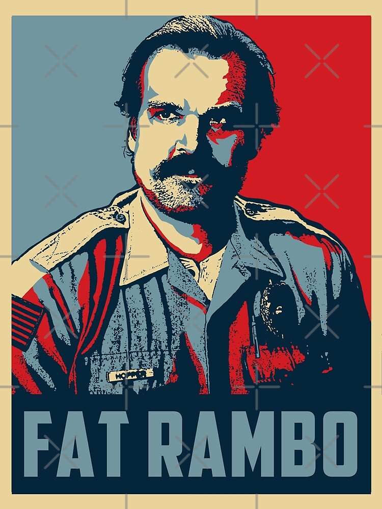 "Fat Rambo" Poster for Sale by VanHand | Redbubble