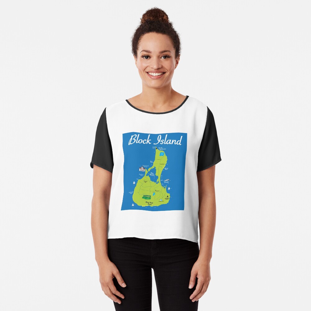 "Block Island Map" Sticker for Sale by AnimalCreations | Redbubble