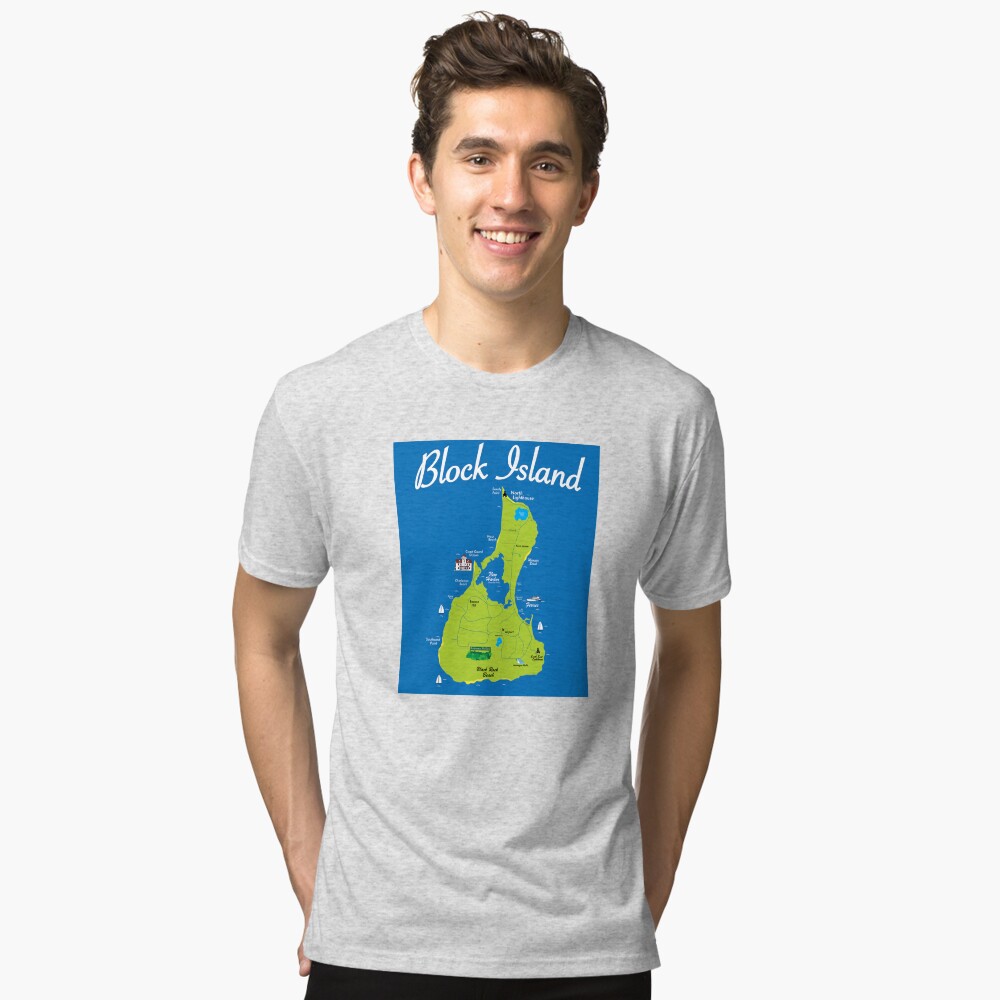 "Block Island Map" Sticker for Sale by AnimalCreations | Redbubble
