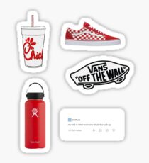 Red Aesthetic Stickers | Redbubble