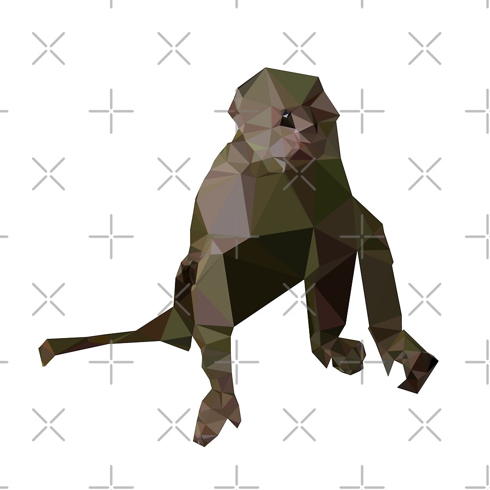 "Geometric Monkey" by misimichu | Redbubble