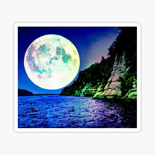 "Wisconsin Dells Bright Side of the Moon" Sticker for Sale by ...