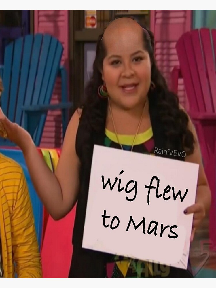 "Wig Flew To Mars meme by raini rodriguez" Poster for Sale by theo5221 ...