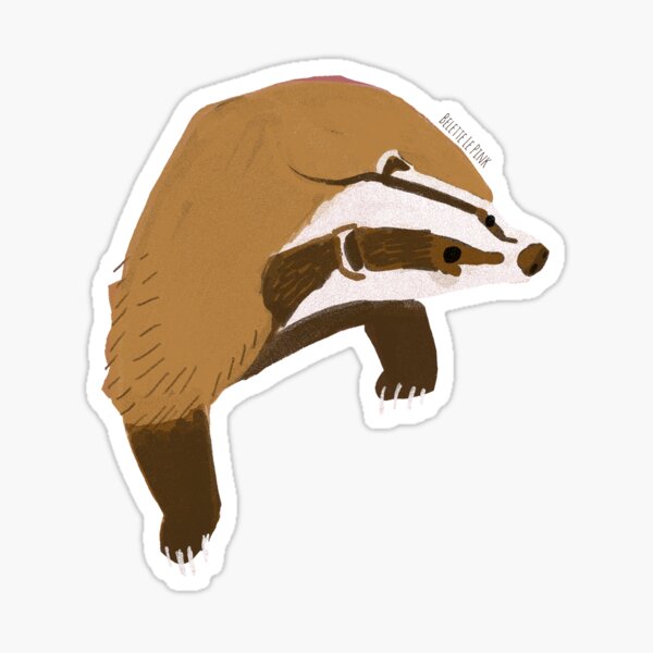 "Eurasian badgers pattern Blue" Sticker by belettelepink | Redbubble