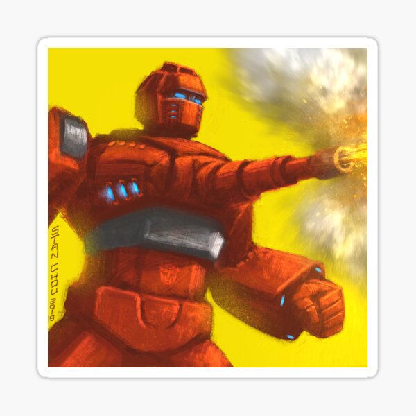 "Autobot Warpath" Sticker by ArtistStan | Redbubble