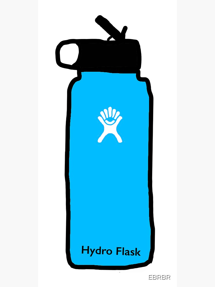 "Blue Hydro Flask" Sticker by EBRBR | Redbubble