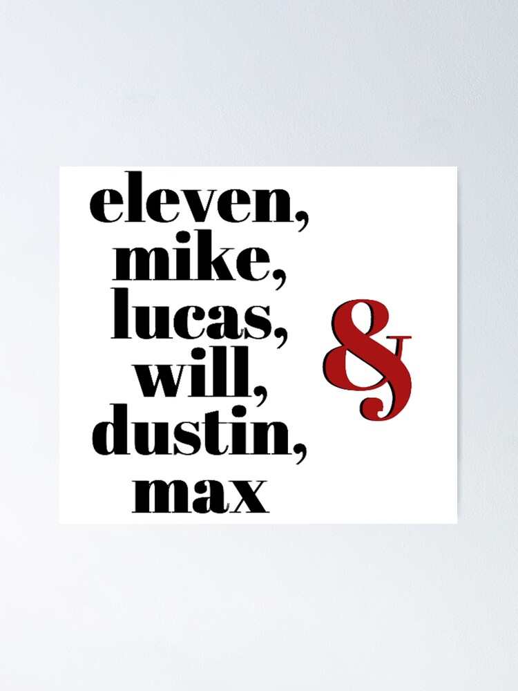"ST characters" Poster by knowyourrights | Redbubble
