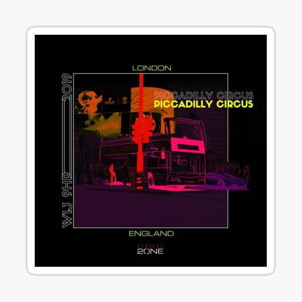 "Piccadilly Circus" Sticker by CENTURY20NE | Redbubble