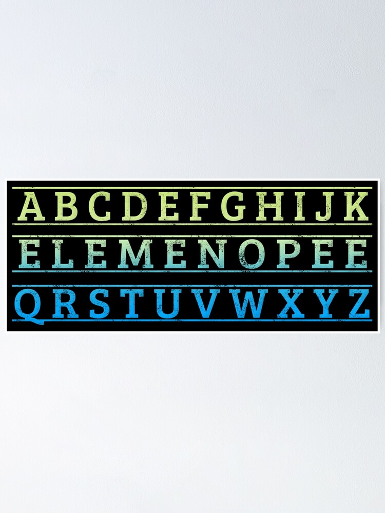 "ABC Elemenopee " Poster by EaseExchange | Redbubble
