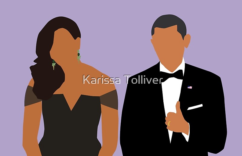 "Barack and Michelle" by Karissa Tolliver | Redbubble