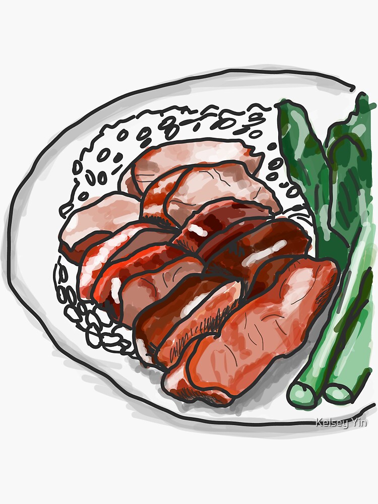 Char Siu Fan Chinese Bbq Sticker For Sale By Kelseyyin Redbubble