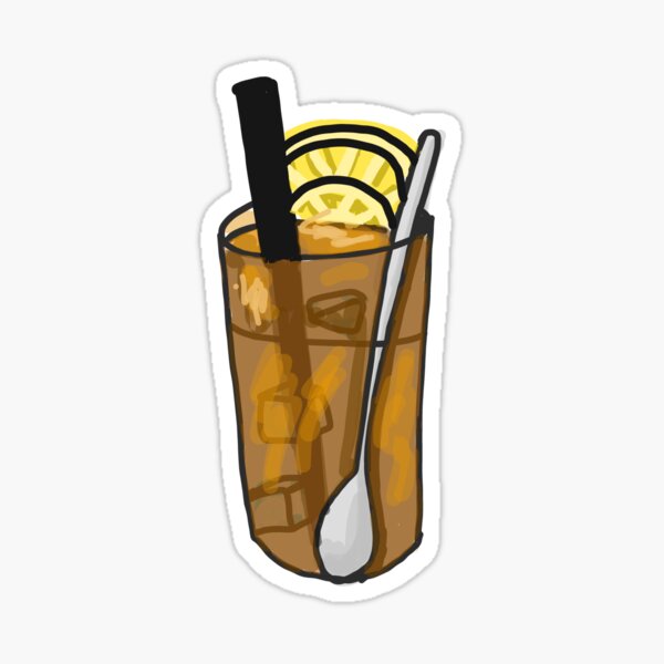 "Iced Lemon Tea" Sticker for Sale by Kelsey Yin | Redbubble