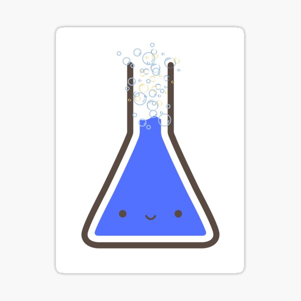 "Cute Science Beaker" Sticker for Sale by InvestorQuotes | Redbubble
