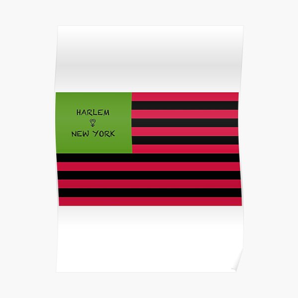 "Sankofa Harlem Flag" Poster for Sale by corinnebasabe | Redbubble