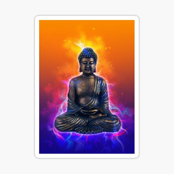 "Buddha Art" Sticker by MitchellAK | Redbubble