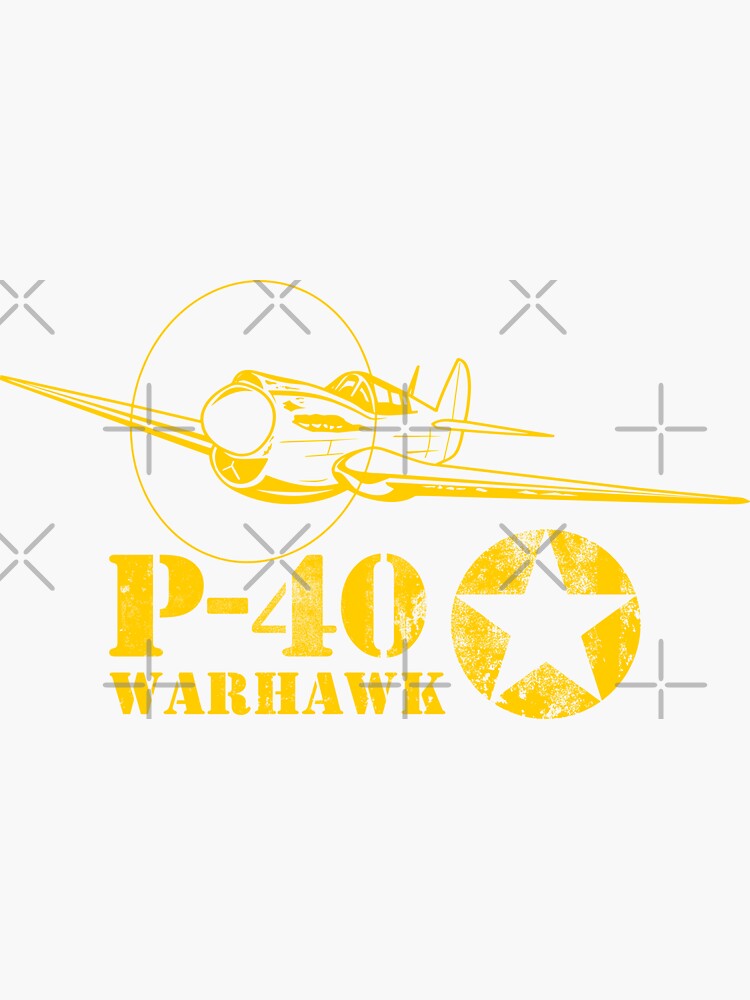 "P-40 Warhawk (distressed)" Sticker for Sale by StrongVlad | Redbubble