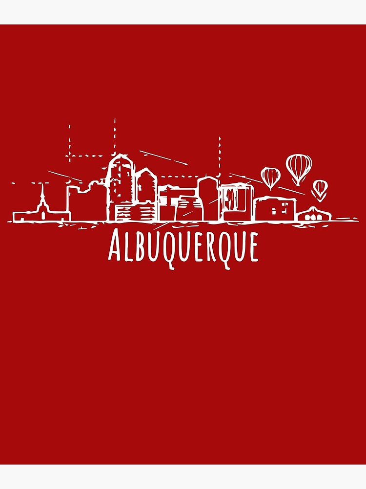 "Albuquerque City Cool Cartoon Sketch Style" Poster by IvonDesign ...