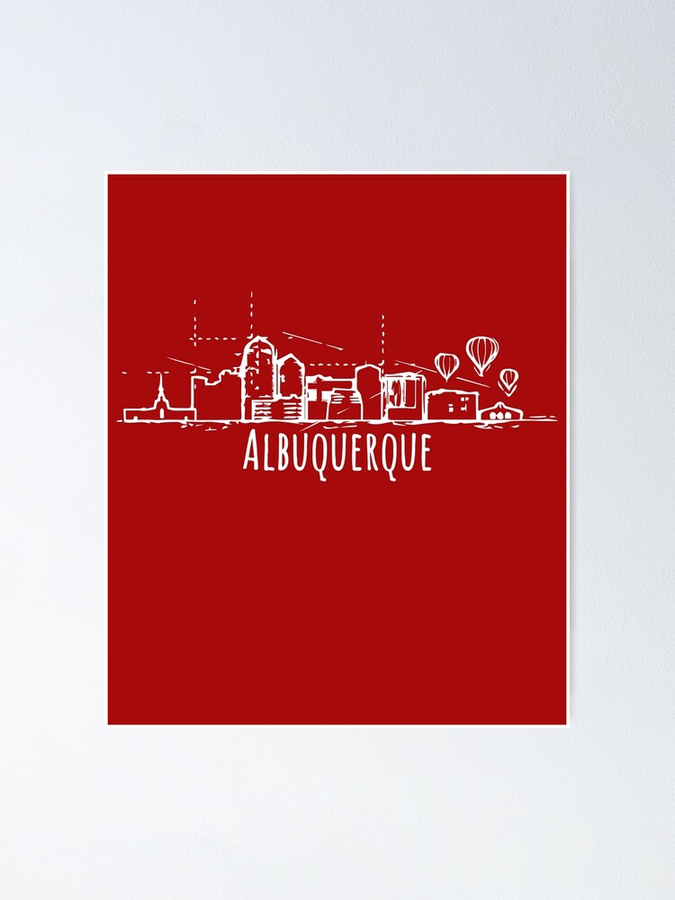 "Albuquerque City Cool Cartoon Sketch Style" Poster by IvonDesign ...