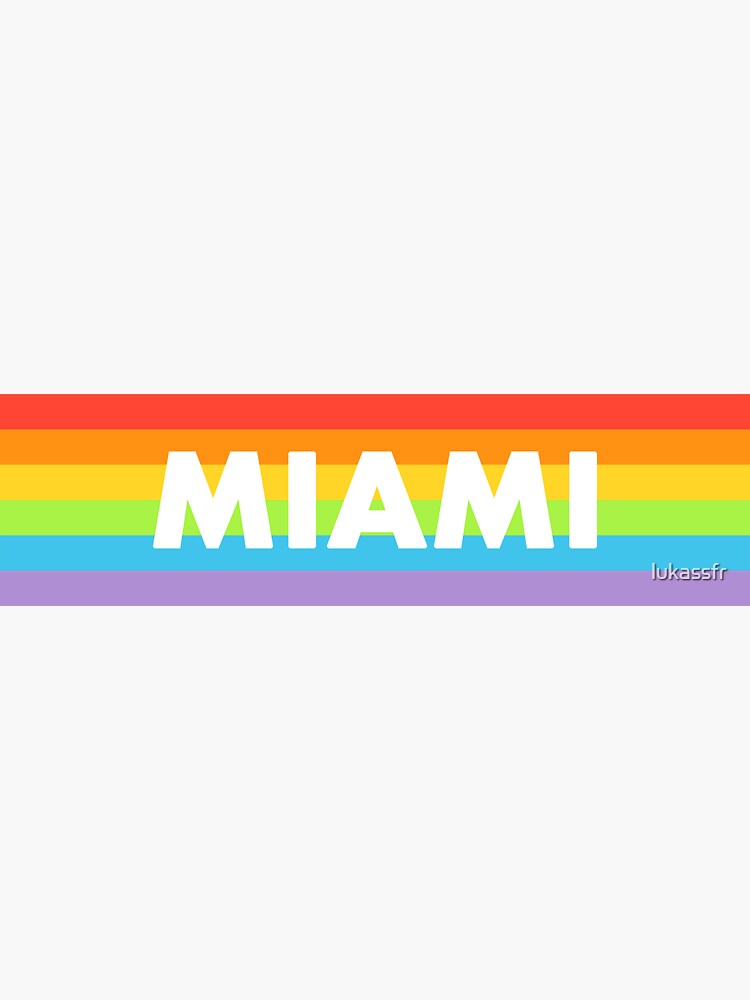 "Miami Rainbow Flag" Sticker by lukassfr | Redbubble
