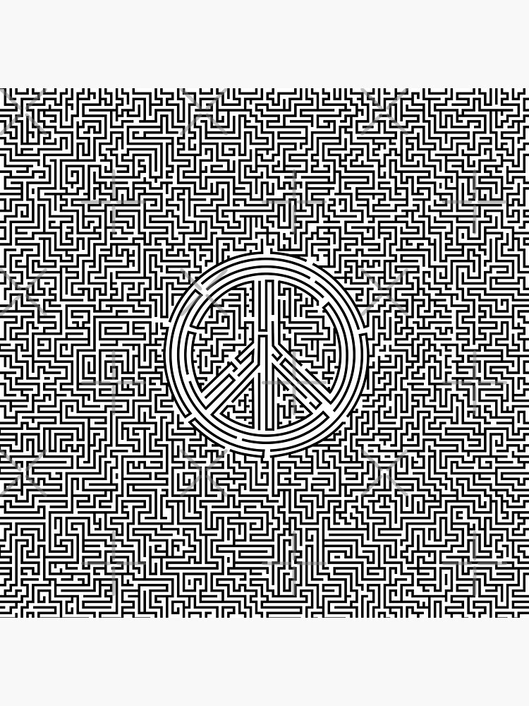 "Ultimate peace maze" Sticker by GrandeDuc | Redbubble
