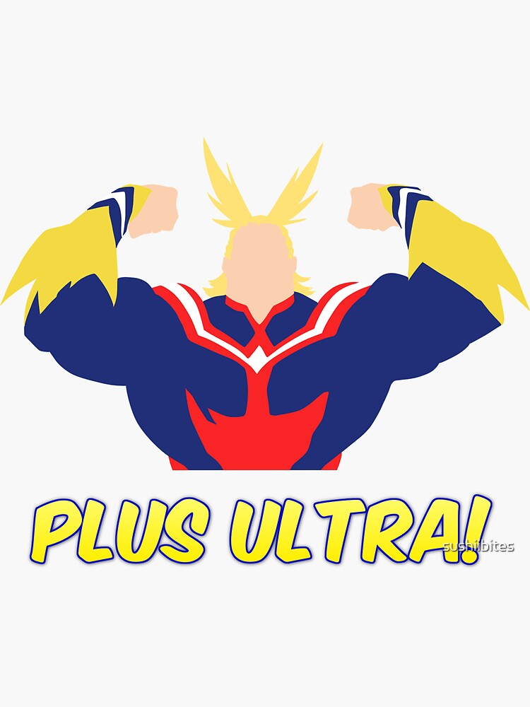 "Plus Ultra Minimalist" Sticker by sushiibites | Redbubble