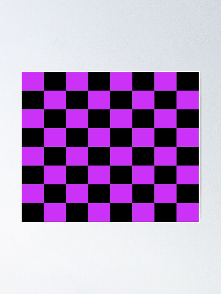 "Checkered Purple and Black Check" Poster by deanworld | Redbubble