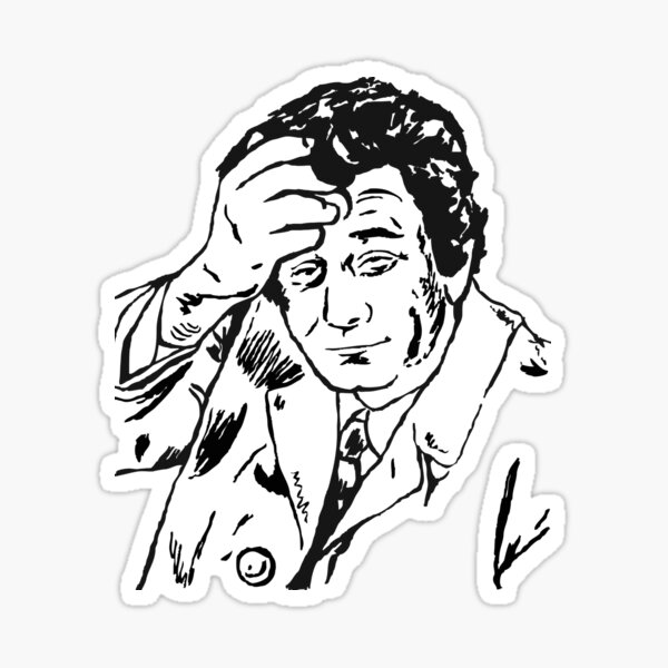 "Lieutenant Columbo Portrait" Sticker by Prawny | Redbubble