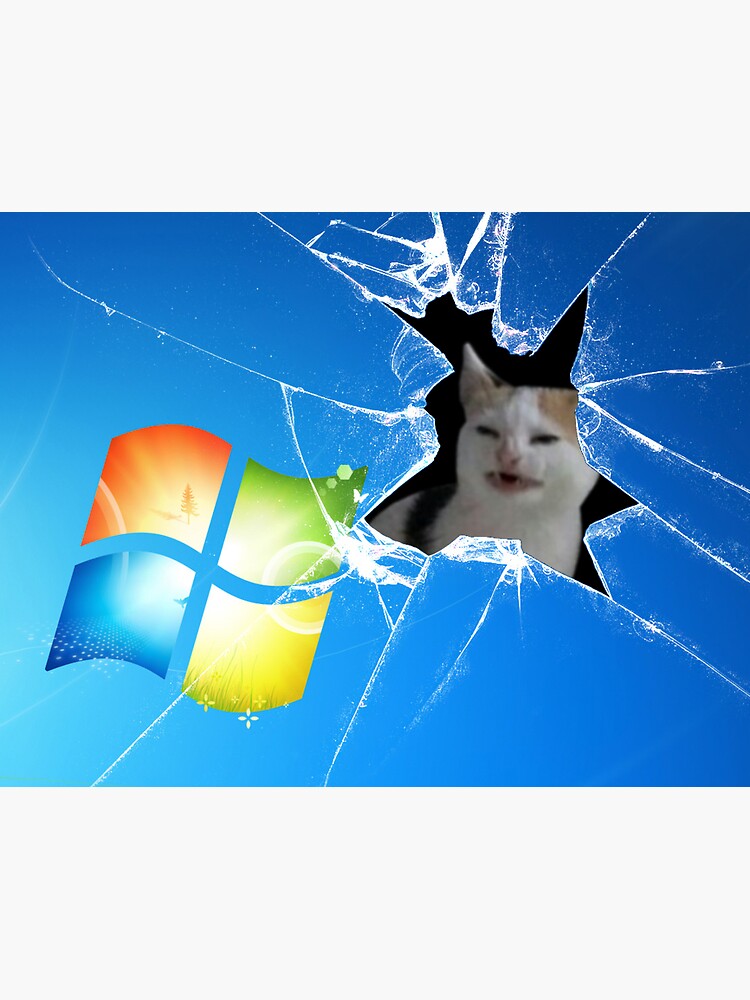 "Cat Windows 7" Sticker for Sale by MisterHP | Redbubble