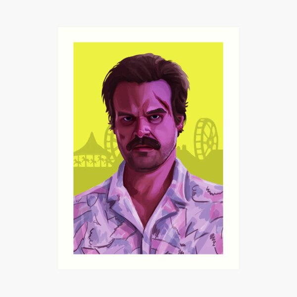 "Stranger Things Hopper Print" Art Print for Sale by CreaturesUK ...