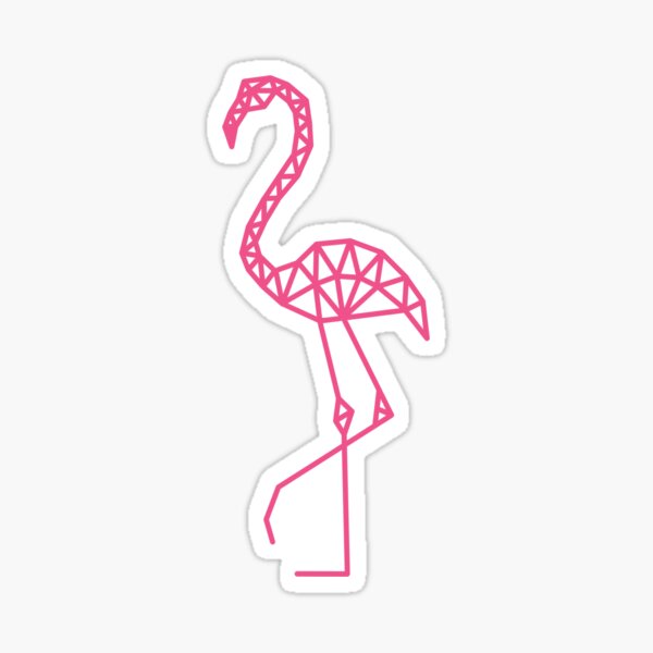 "Geo flamingo" Sticker for Sale by kaylarlucas | Redbubble