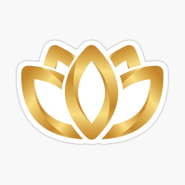 "gold lotus flower" Sticker for Sale by bc21design | Redbubble