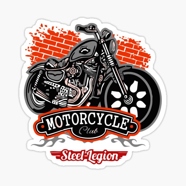 "Motorcycle Club Design For Passionate Motorcyclers" Sticker by ...