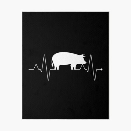 "EKG I Love Pig" Art Board Print for Sale by cartoonice | Redbubble