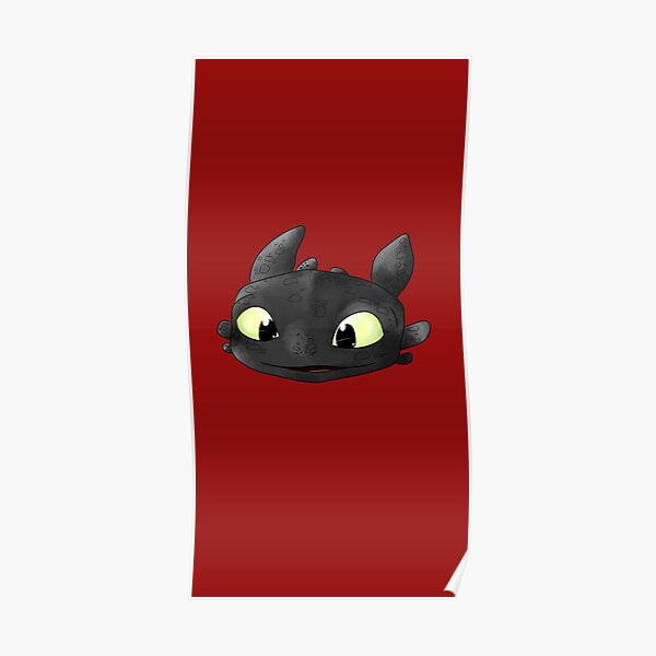 "Smiling Toothless " Poster for Sale by cnufatcakes | Redbubble