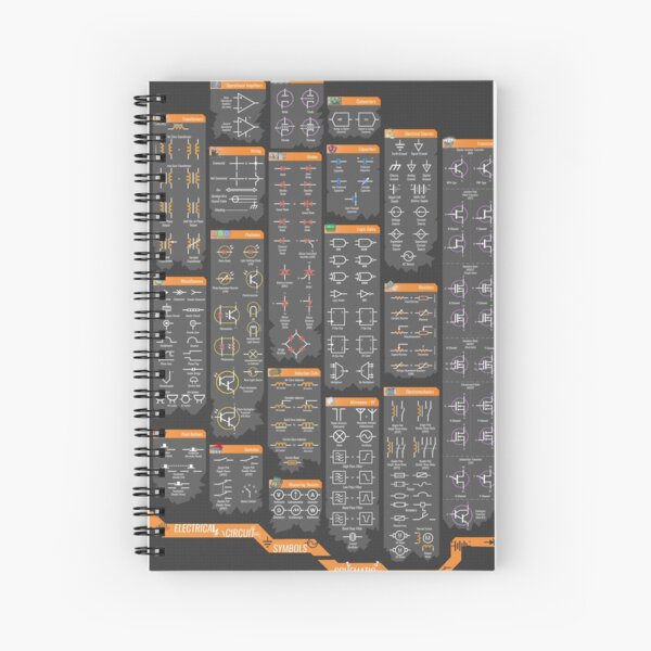"Electrical Engineering Symbols Reference" Spiral Notebook for Sale by ...