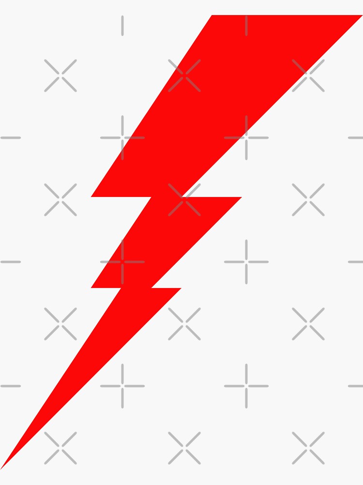 Pegatina «Símbolo de rayo rojo» de TMBTM | Redbubble