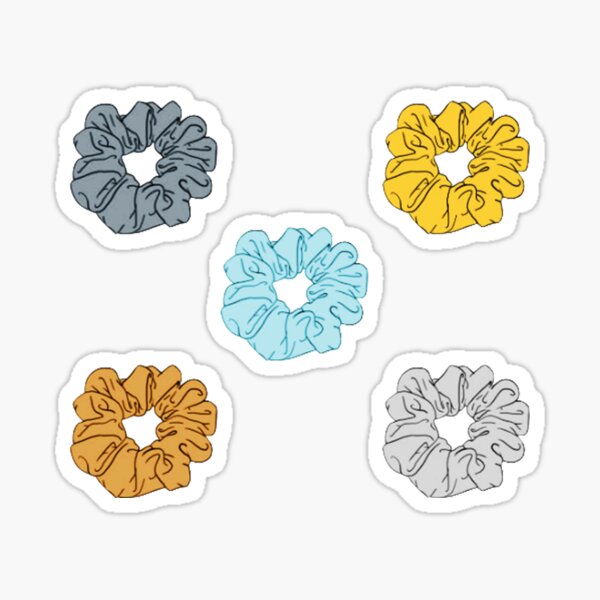 "5 Scrunchie Pack" Sticker for Sale by Making-Waves | Redbubble