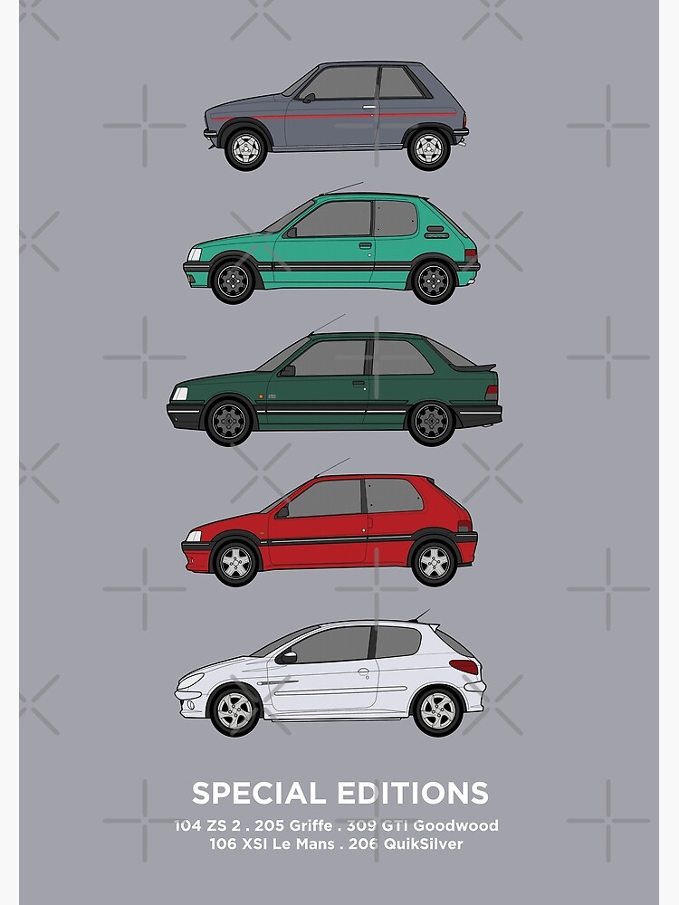 "Peu geot special editions classic car collection" Metal Print for Sale ...