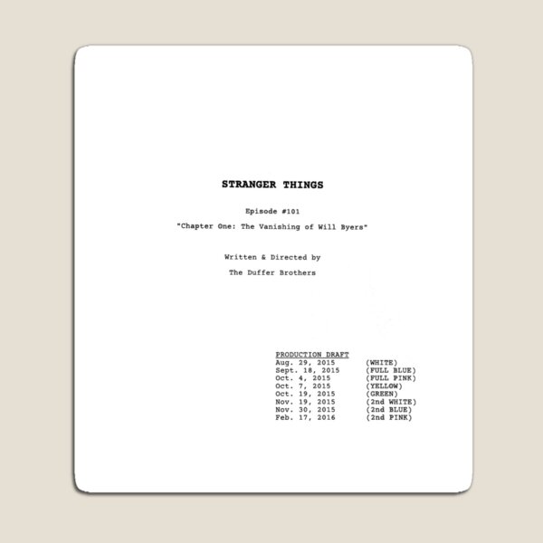 Stranger Things Script Page Gifts & Merchandise | Redbubble