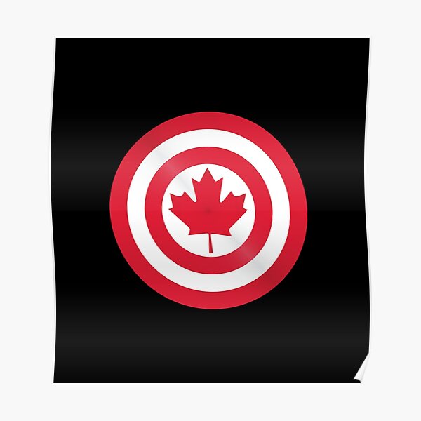 "Captain Canada Shield - New Super Hero" Poster by XeRose | Redbubble