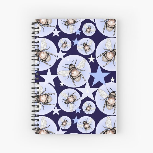 "Bee Stars" Spiral Notebook for Sale by nocturne-design | Redbubble