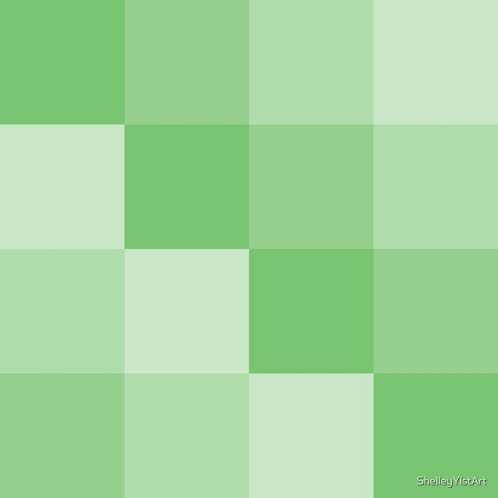 "Four Shades of Green Square" by ShelleyYlstArt | Redbubble