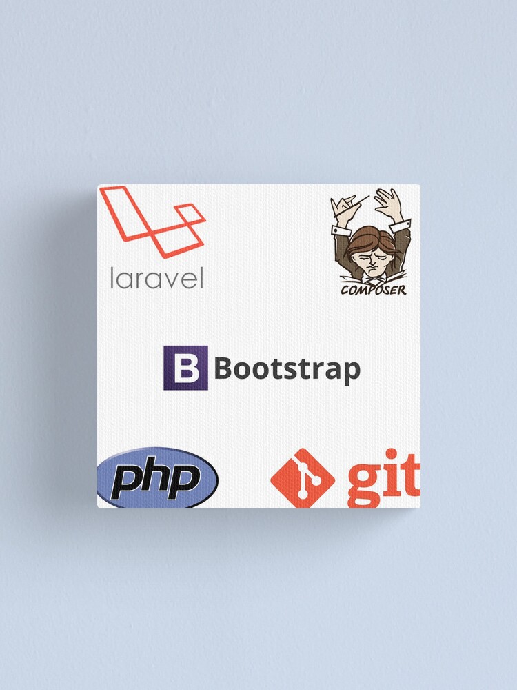 Php Laravel Composer Developer Sticker Set Canvas Print By 1102