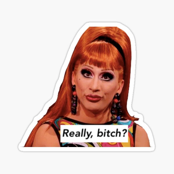 "Really?" Sticker for Sale by virginiaviolet1 | Redbubble