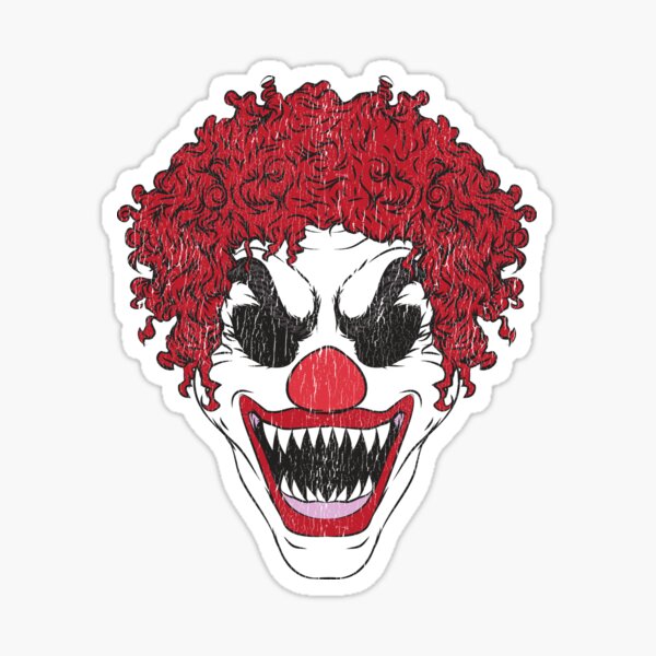 "Scary Clown Halloween" Sticker for Sale by mBshirts | Redbubble