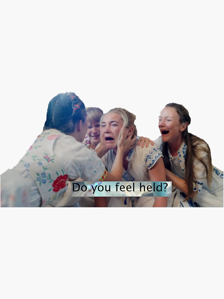 "Midsommar Sticker With Text- Do You Feel Held? " Sticker for Sale by ...
